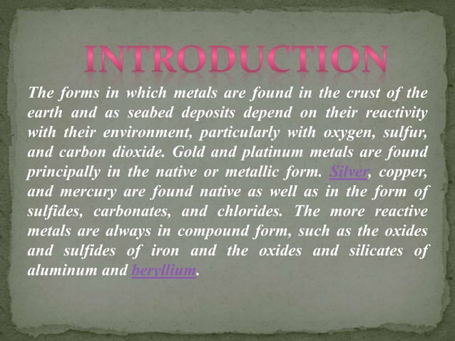 Mineral Processing Tech ppt.pptx | Chemistry | Science