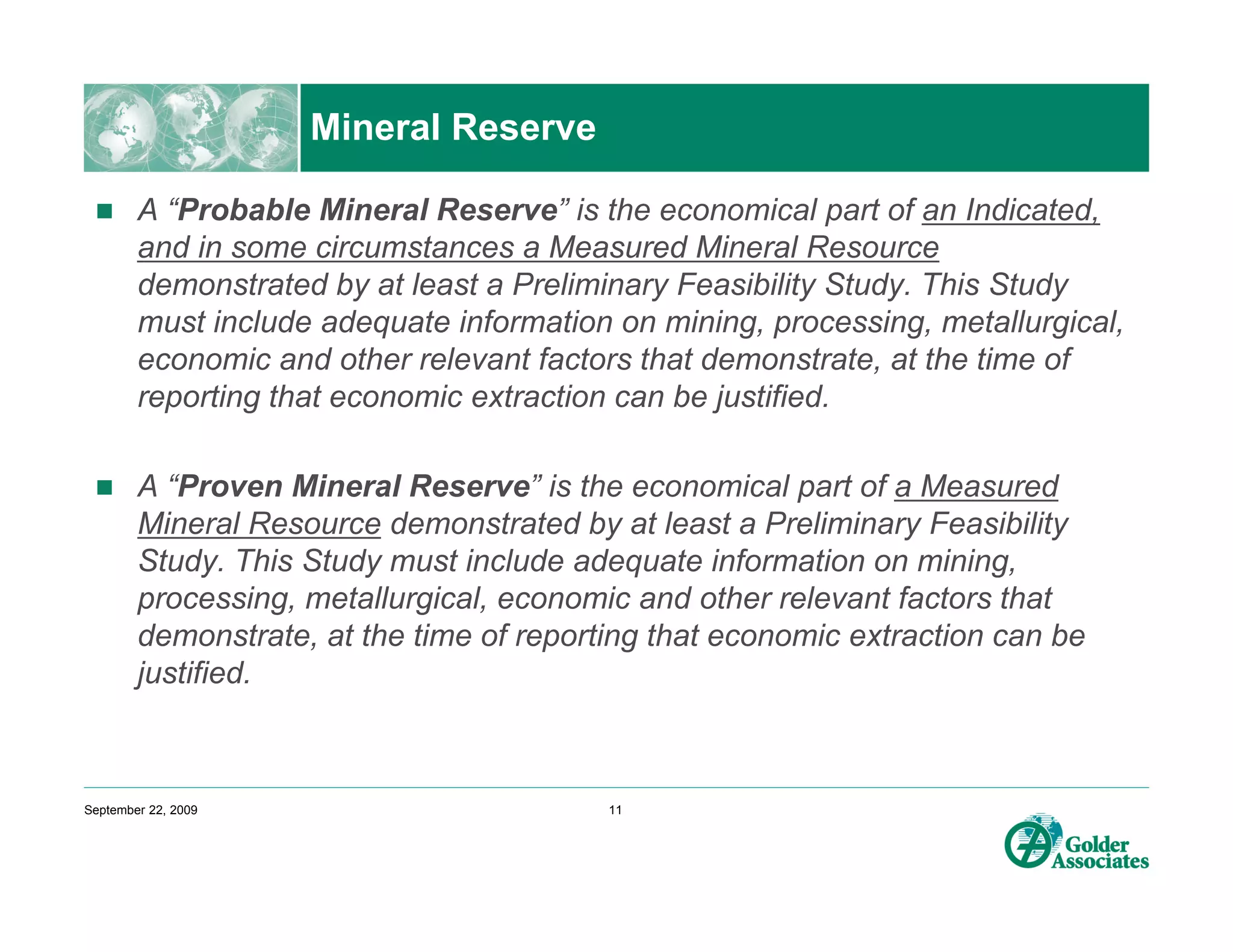 Mineral Reserve Estimation In The Real World | PDF