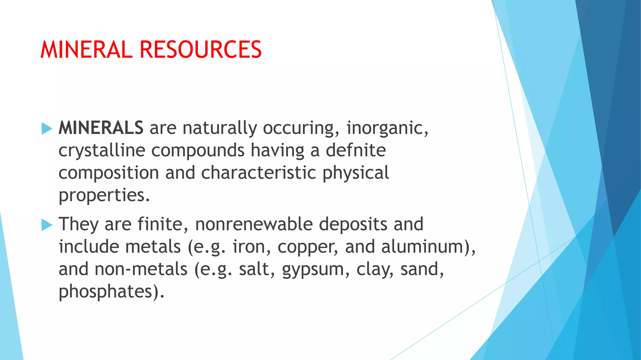 Mineral resources | PPTX