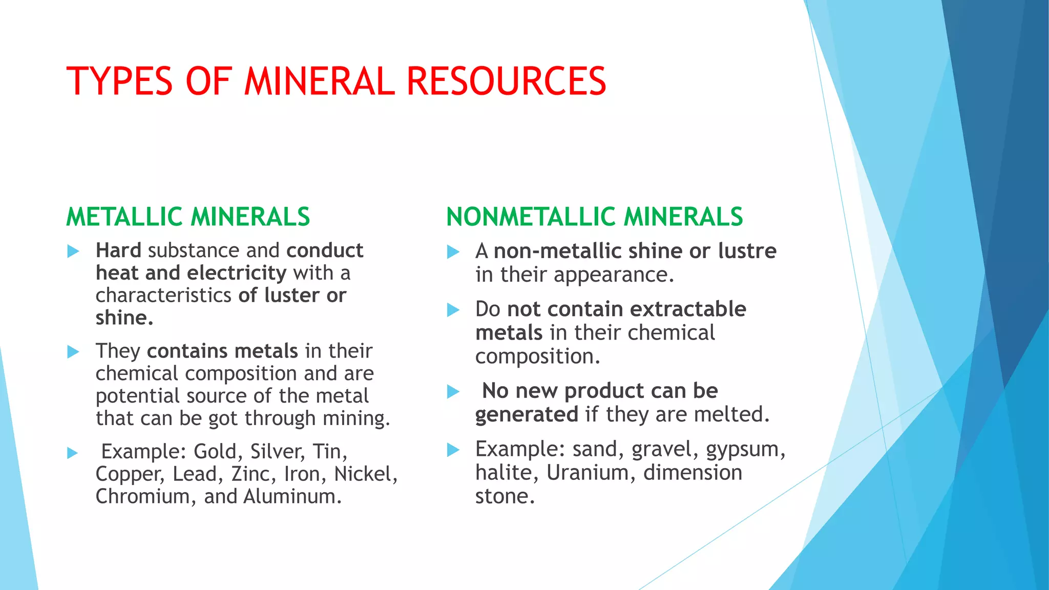 Mineral resources | PPTX