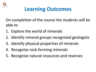 Mineral resources | PPTX