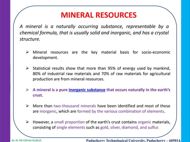 Mineral resources.pptx | Commodities | Economy