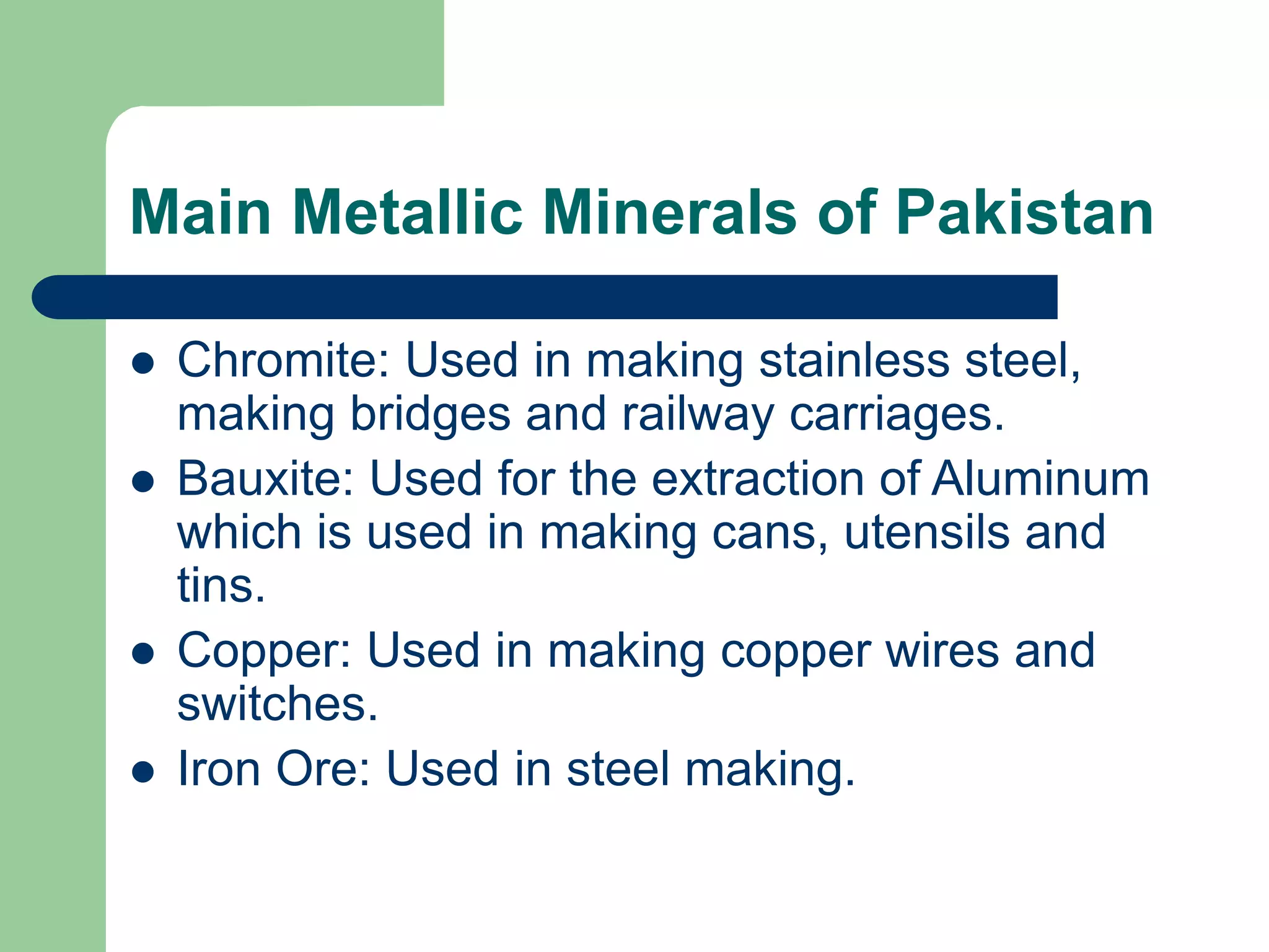 mineral resources of pakistan.ppt