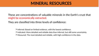 MINERAL RESOURCES & RESERVES - EXPLOARATION GEOLOGY | PPTX