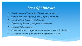 Mineral resources - A non-renewable natural resource | PPT