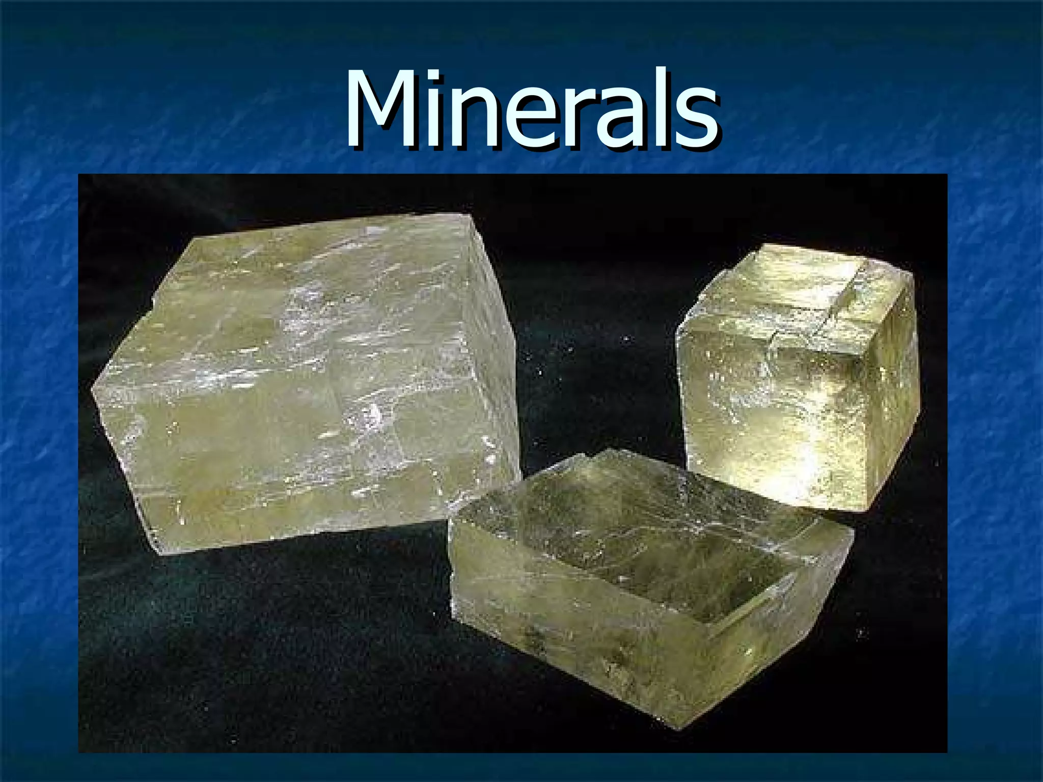Minerals | PPT
