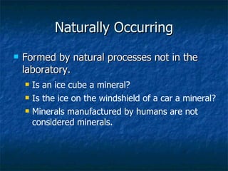 Minerals | PPT