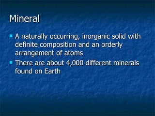 Minerals | PPT