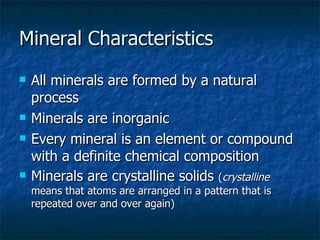 Minerals | PPT