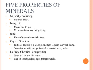 Minerals | PPT