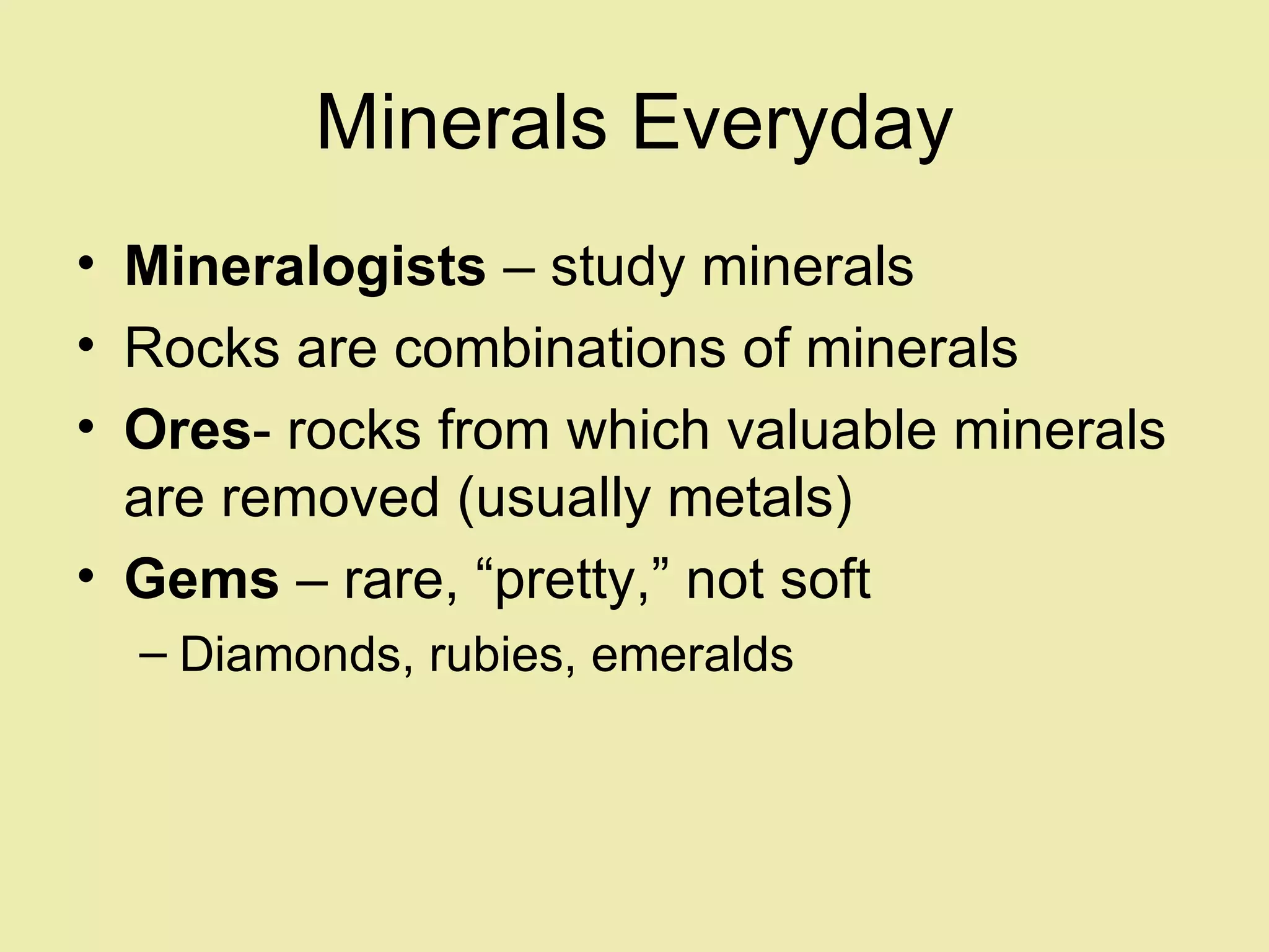 Minerals | PPT