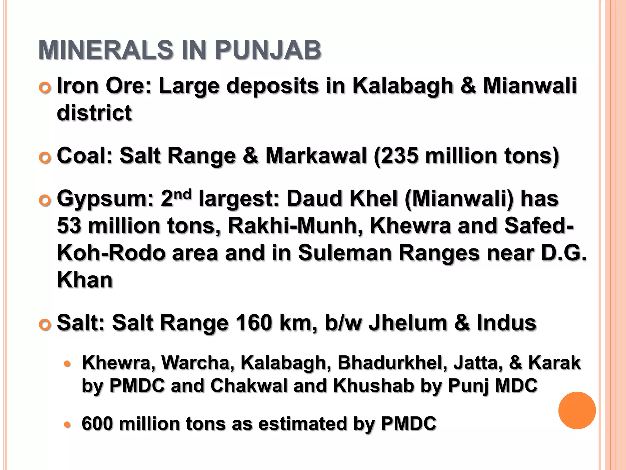 Minerals in Pakistan | PPTX