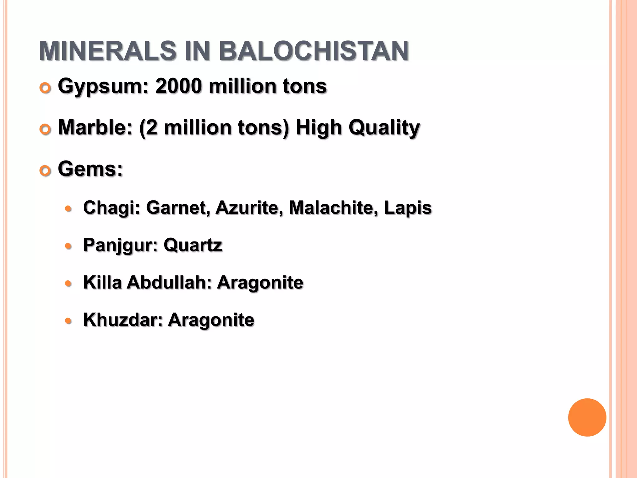 Minerals in Pakistan | PPTX