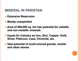 Minerals in Pakistan | PPTX