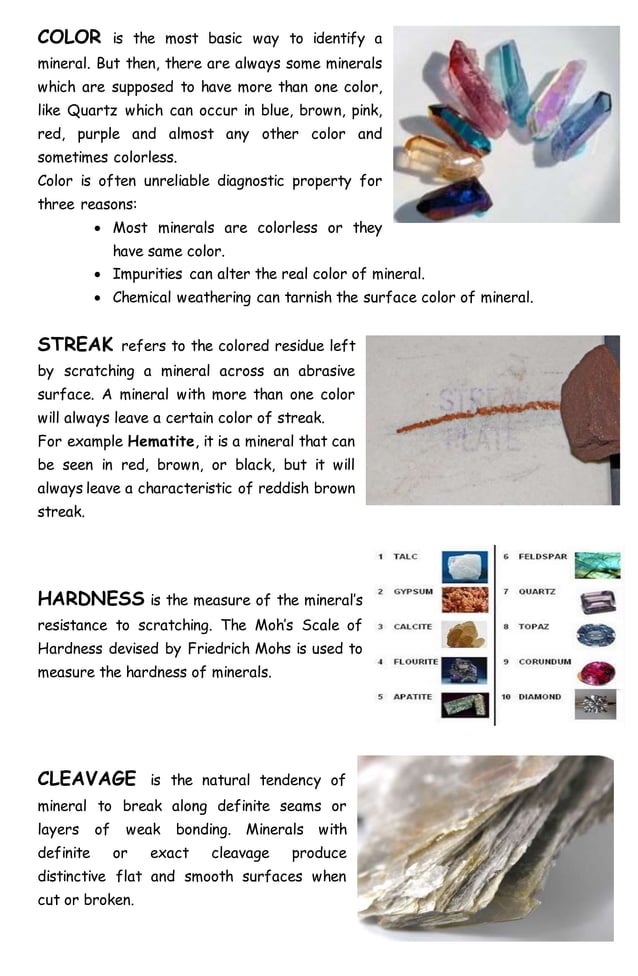 Identifying Minerals | PDF