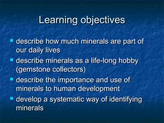 Lesson 5: Minerals | PPT