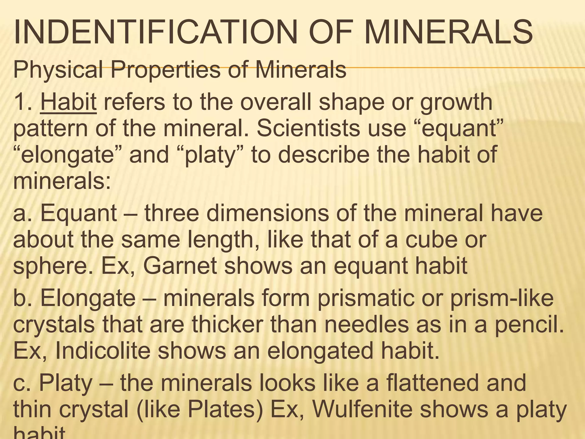 Minerals | PPTX | Chemistry | Science