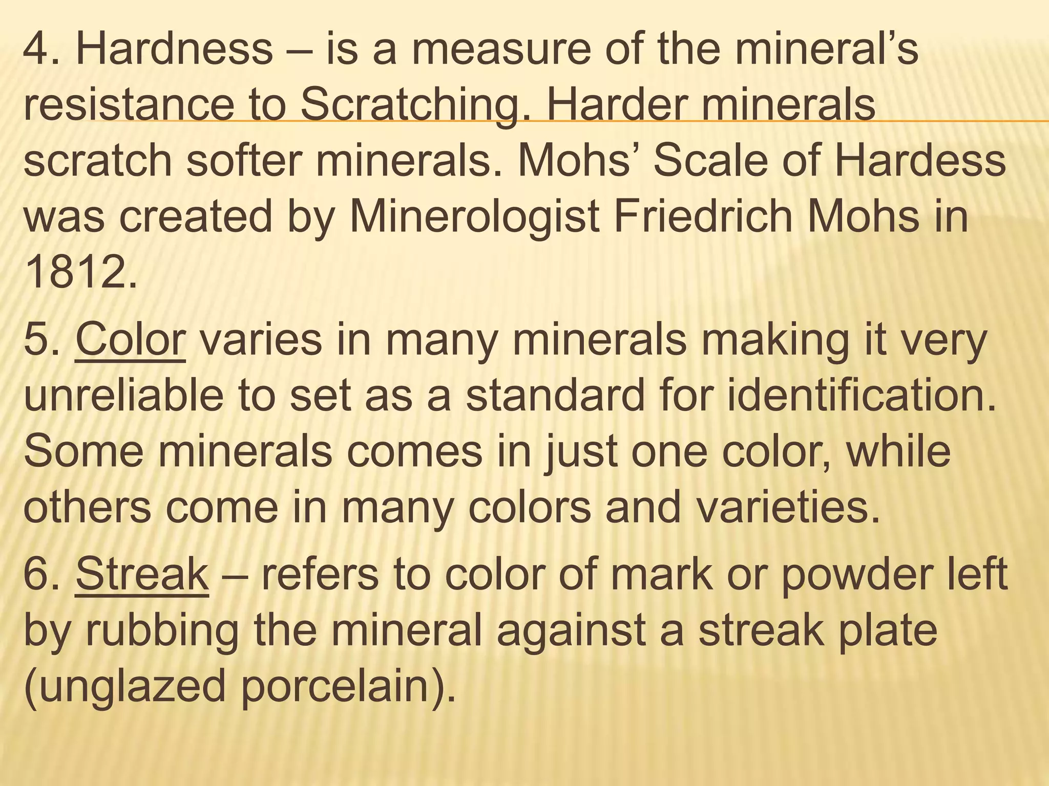 Minerals | PPTX | Chemistry | Science