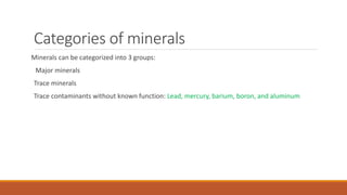 Minerals | PPT