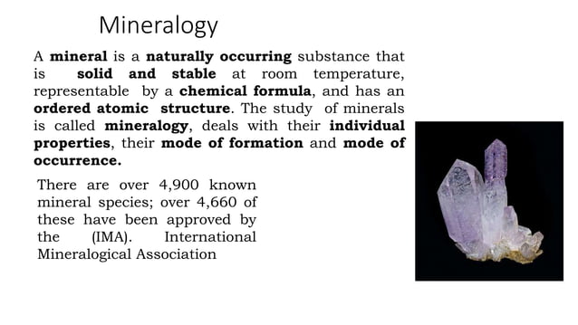 Minerals.pptx | Chemistry | Science