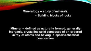 Minerals.pptx | Chemistry | Science
