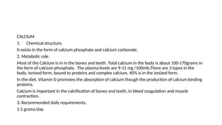 MINERALS. Biochemistry powerpoint presentation | PPTX