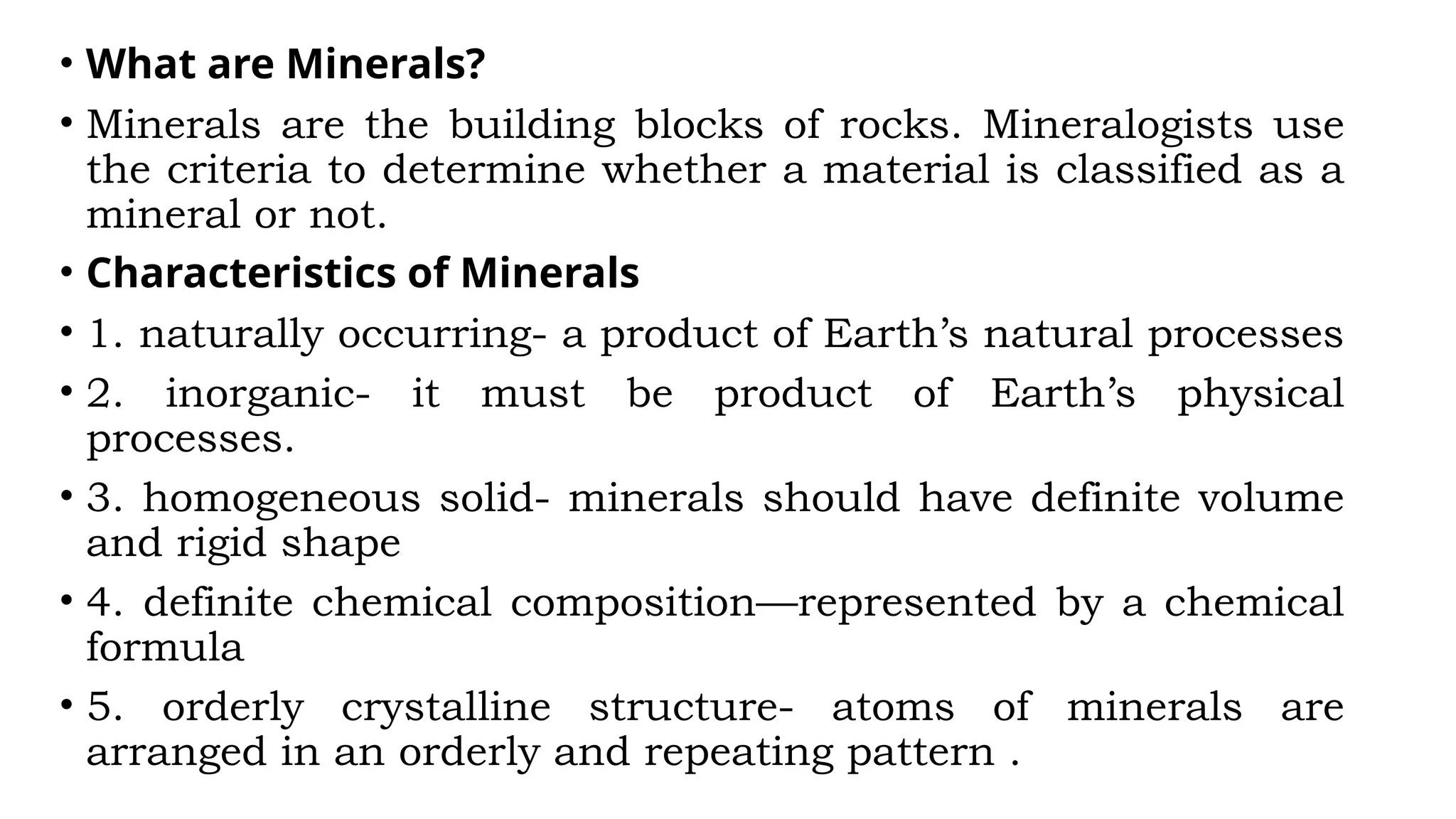 minerals are the building blocks of rocks | PPT