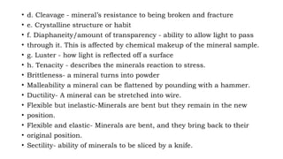 minerals are the building blocks of rocks | PPT