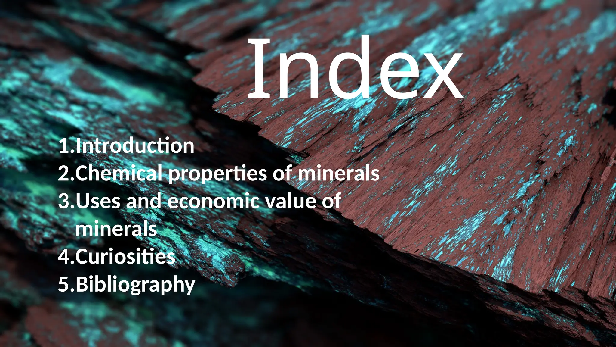 Trabajo escolar sobre minerales en Inglés | PPT