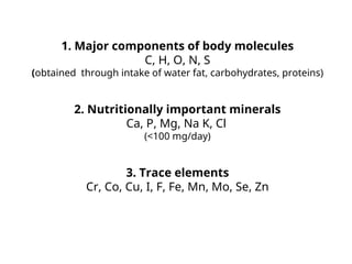 food absorption of minerals and trace elements | PPT