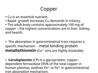 food absorption of minerals and trace elements | PPT