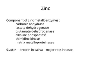food absorption of minerals and trace elements | PPT