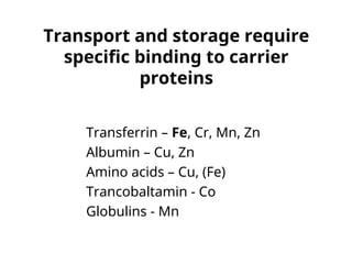 food absorption of minerals and trace elements | PPT