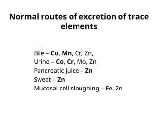 food absorption of minerals and trace elements | PPT