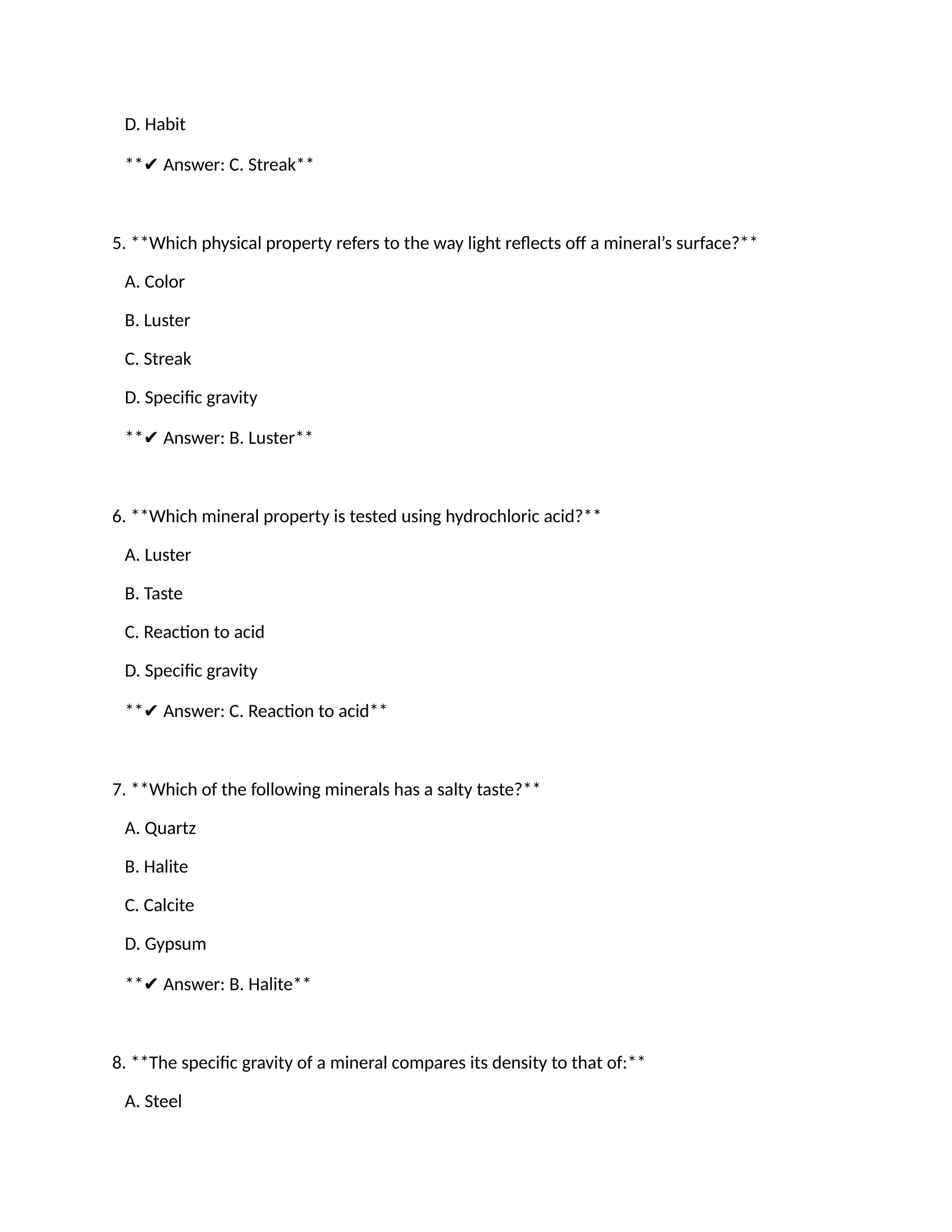science Minerals-and-Rocks-quiz.docx assessment | DOCX