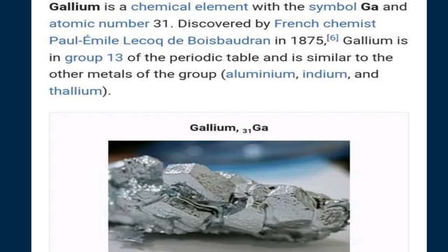 gallium common earth minerals presentation | PPT