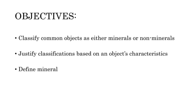 MINERALS - PPT.pptx | Geology | Science