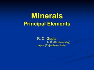 Minerals principal elements | PPTX | Chemistry | Science