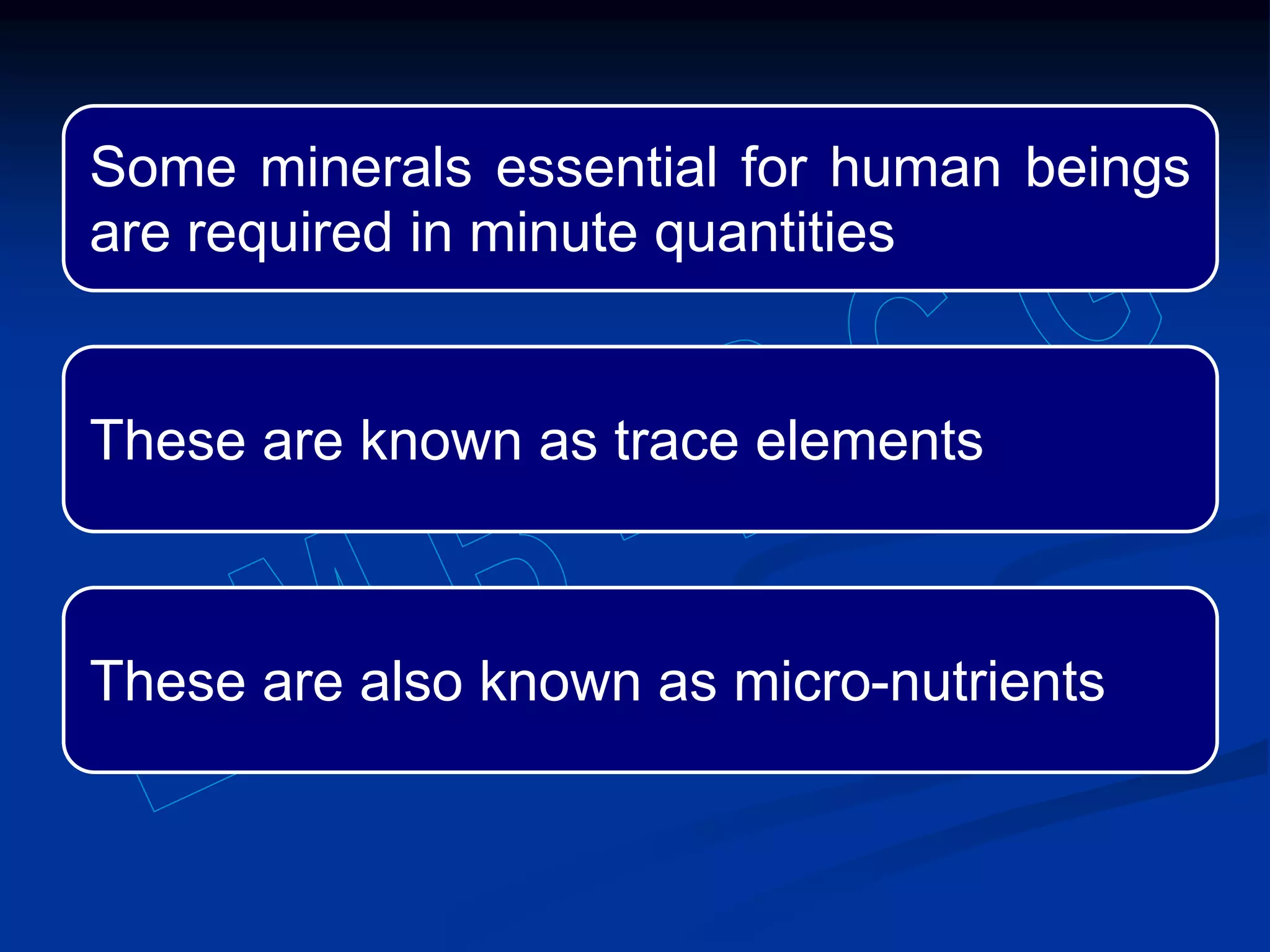 Minerals trace elements | PPT