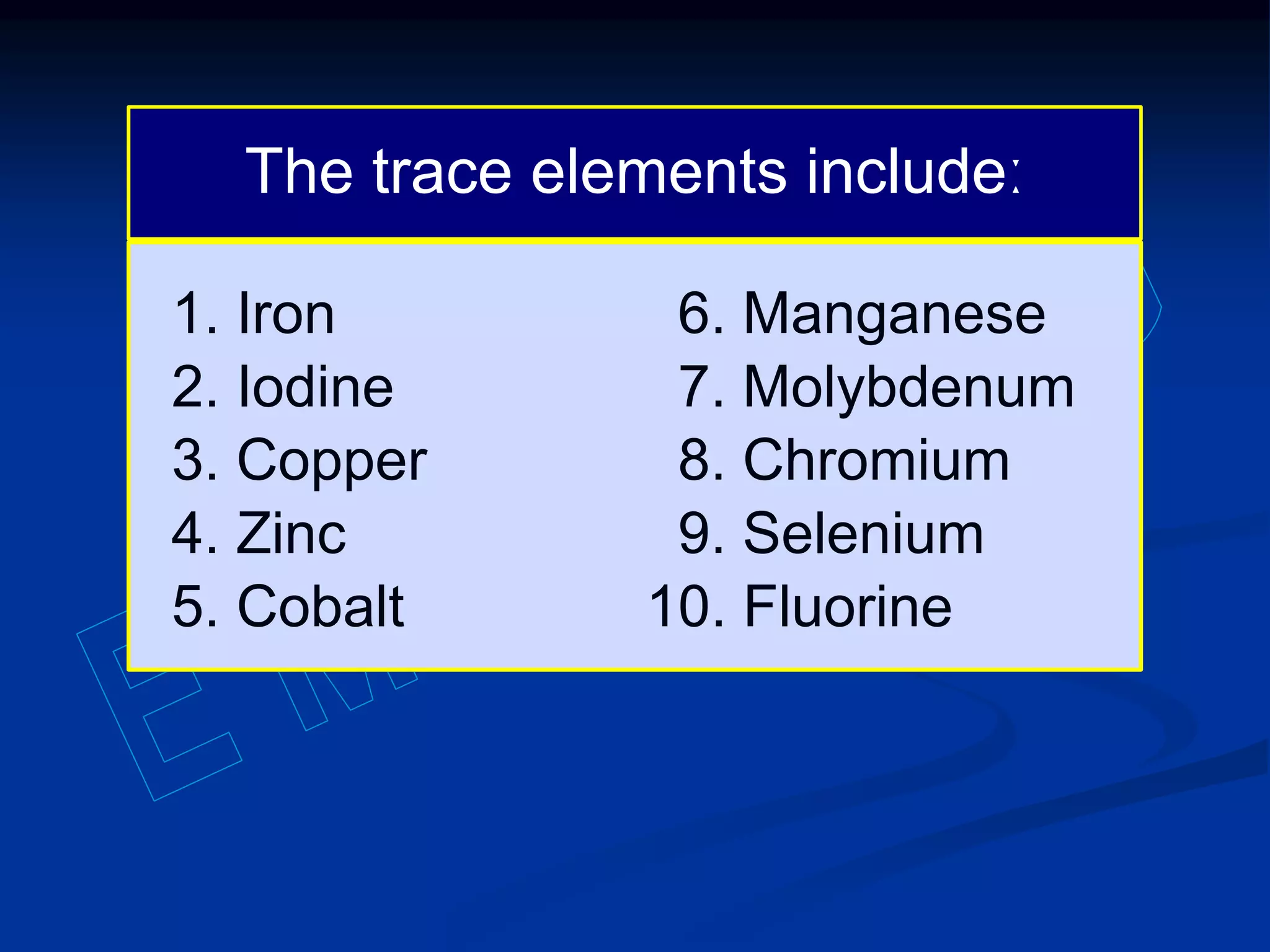 Minerals trace elements | PPTX