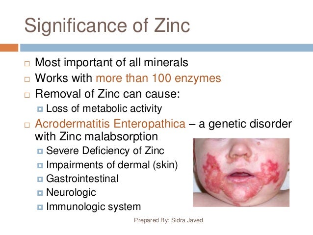 Zinc Deficiency Rash Adults