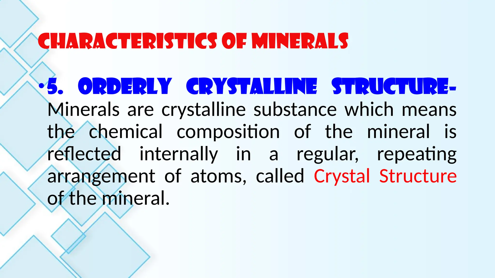 DEFINITION OF MINERALS AND ITS DIFFERENT PROPERTIES | PPTX