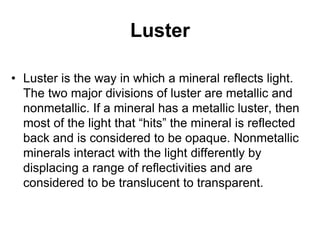 Introduction to Mineralogy (The Basics of Earth Science) | PPT ...