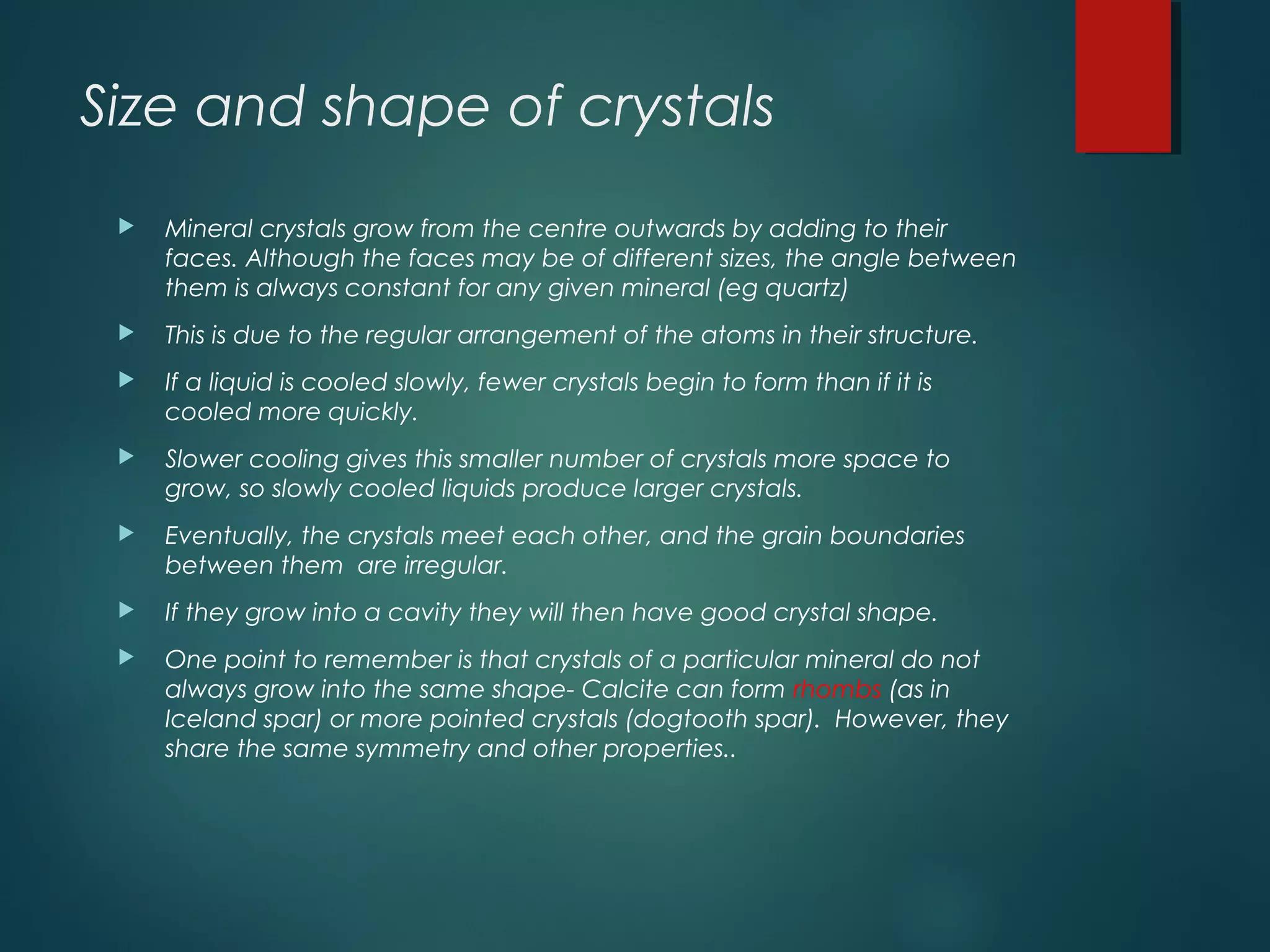 Minerals and crystals | PPT