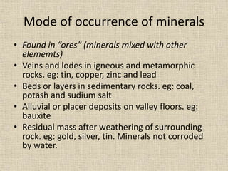 Minerals and energy | PPTX