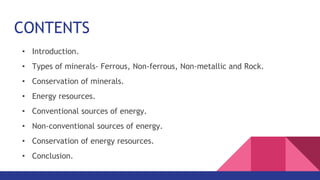Minerals and energy resources | PPTX | Power and Energy Industry ...