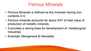 Minerals and energy resources | PPT