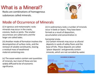 Minerals and energy resources | PPTX
