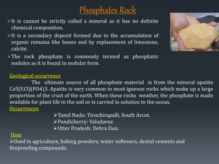 Minerals and metals for chemical industries | PPTX