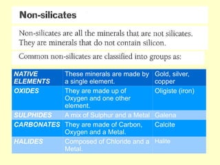 1ºESO: Minerals and Rocks | PDF
